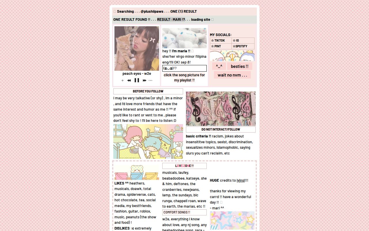 ა evie's ☆ carrd ! ໒꒱ ‧₊˚